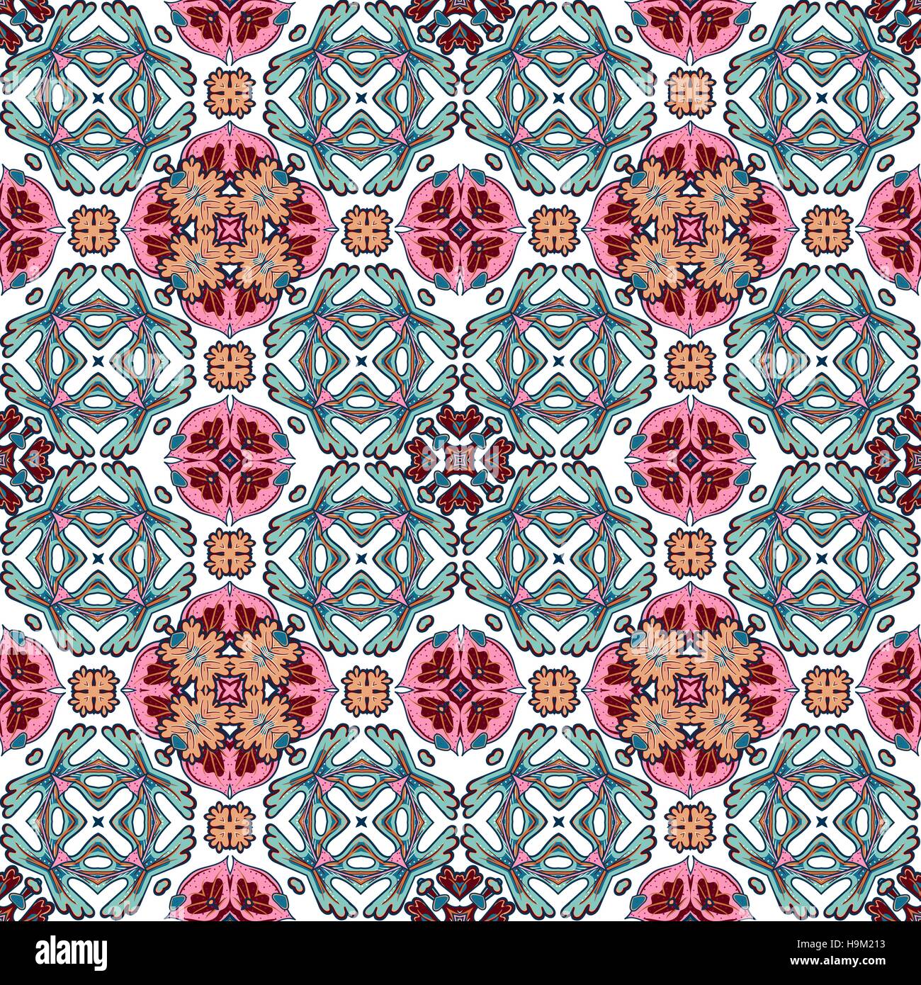 Beautiful seamless ornamental tile background. Vector illustration Stock Vector Image & Art - Alamy