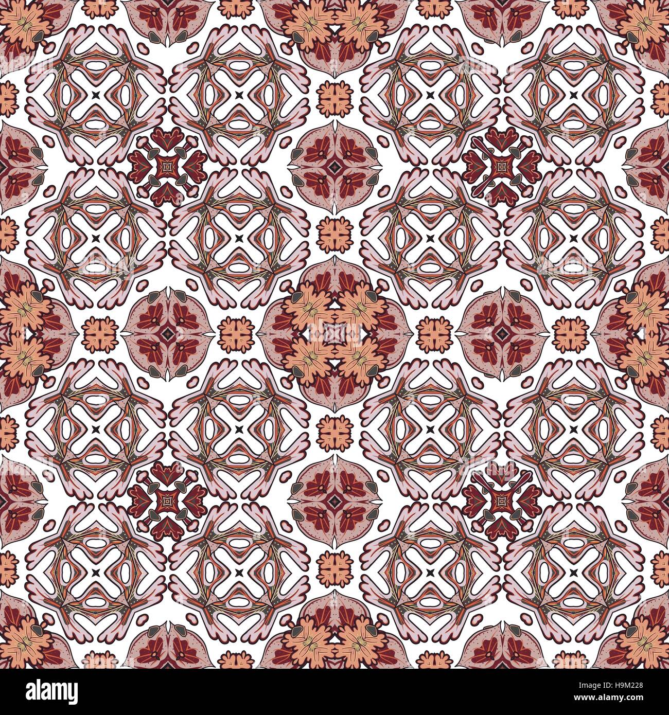 Beautiful seamless ornamental tile background. Vector illustration ...