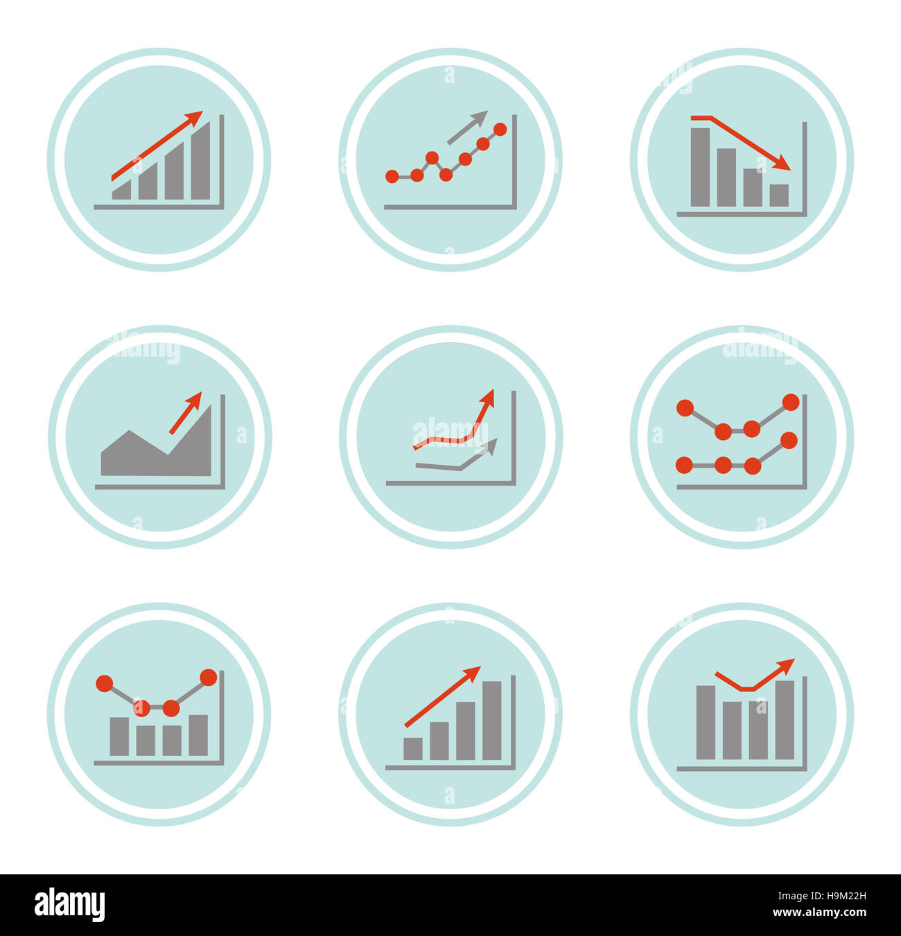 Simple set of diagram, chart and graphs related vector icons for your ...