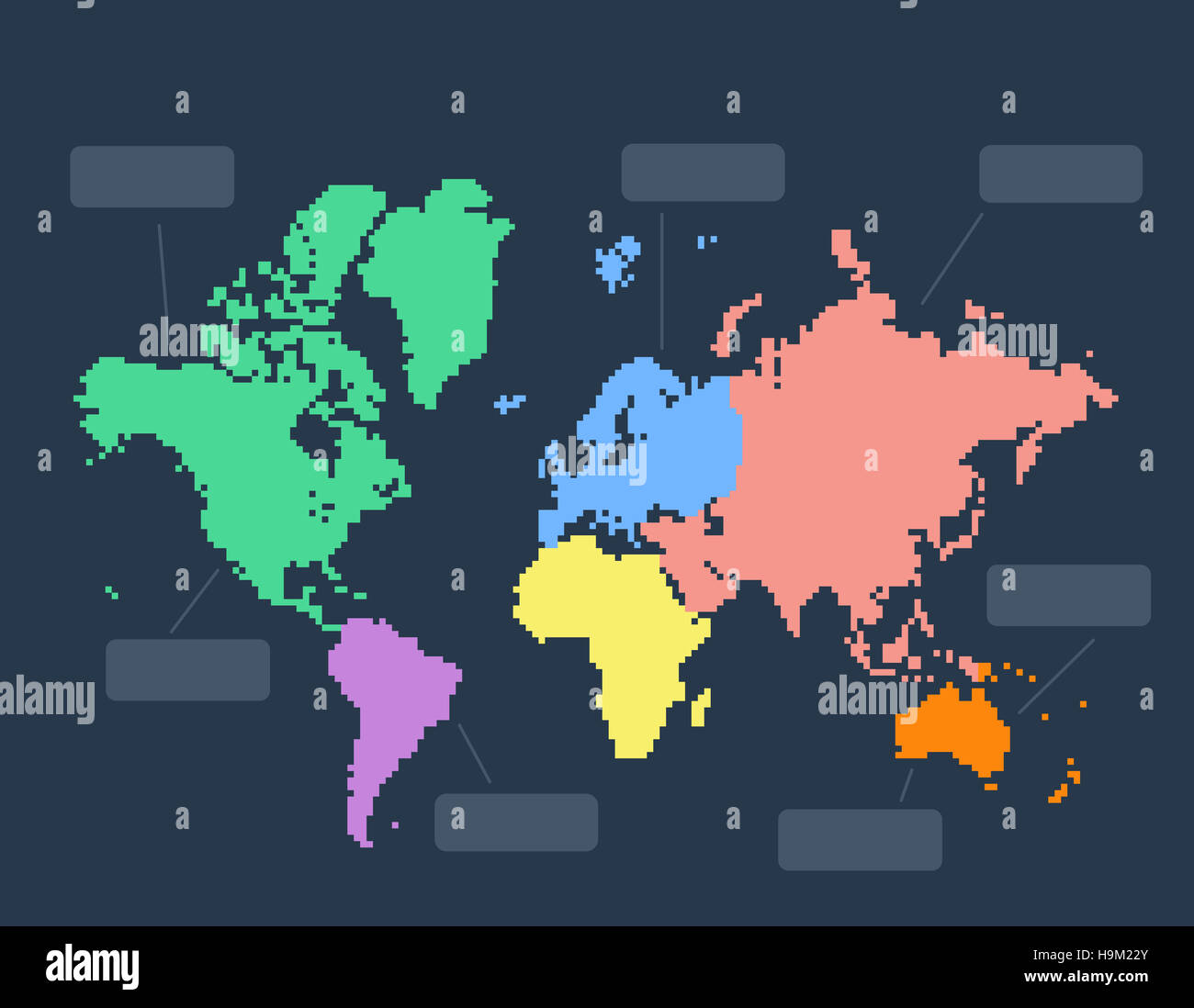 world map illustration and infographics design template Stock Photo - Alamy