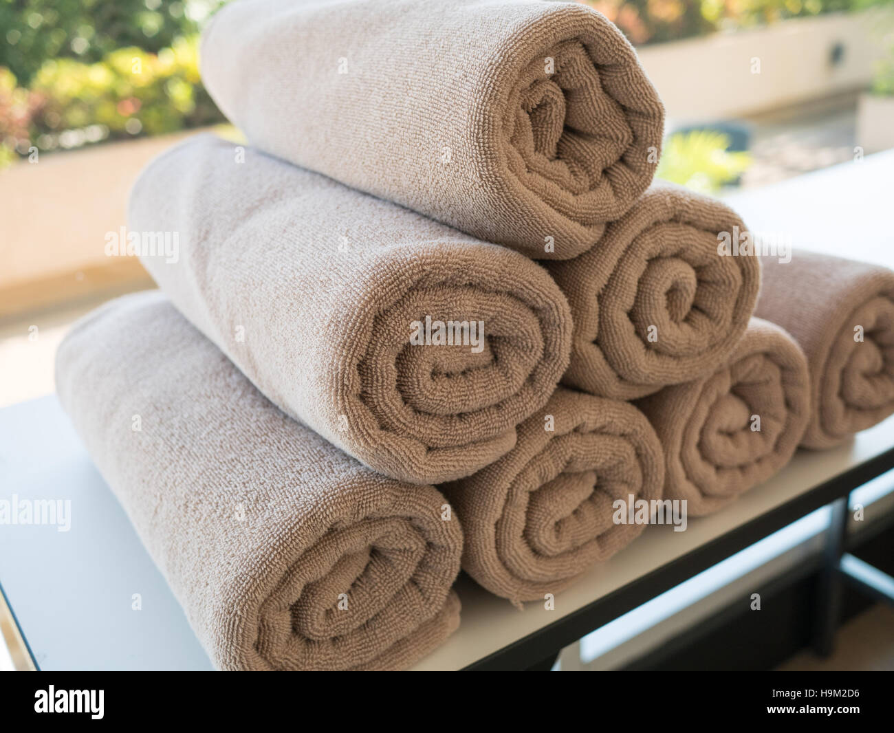Rolled up towel hi-res stock photography and images - Alamy