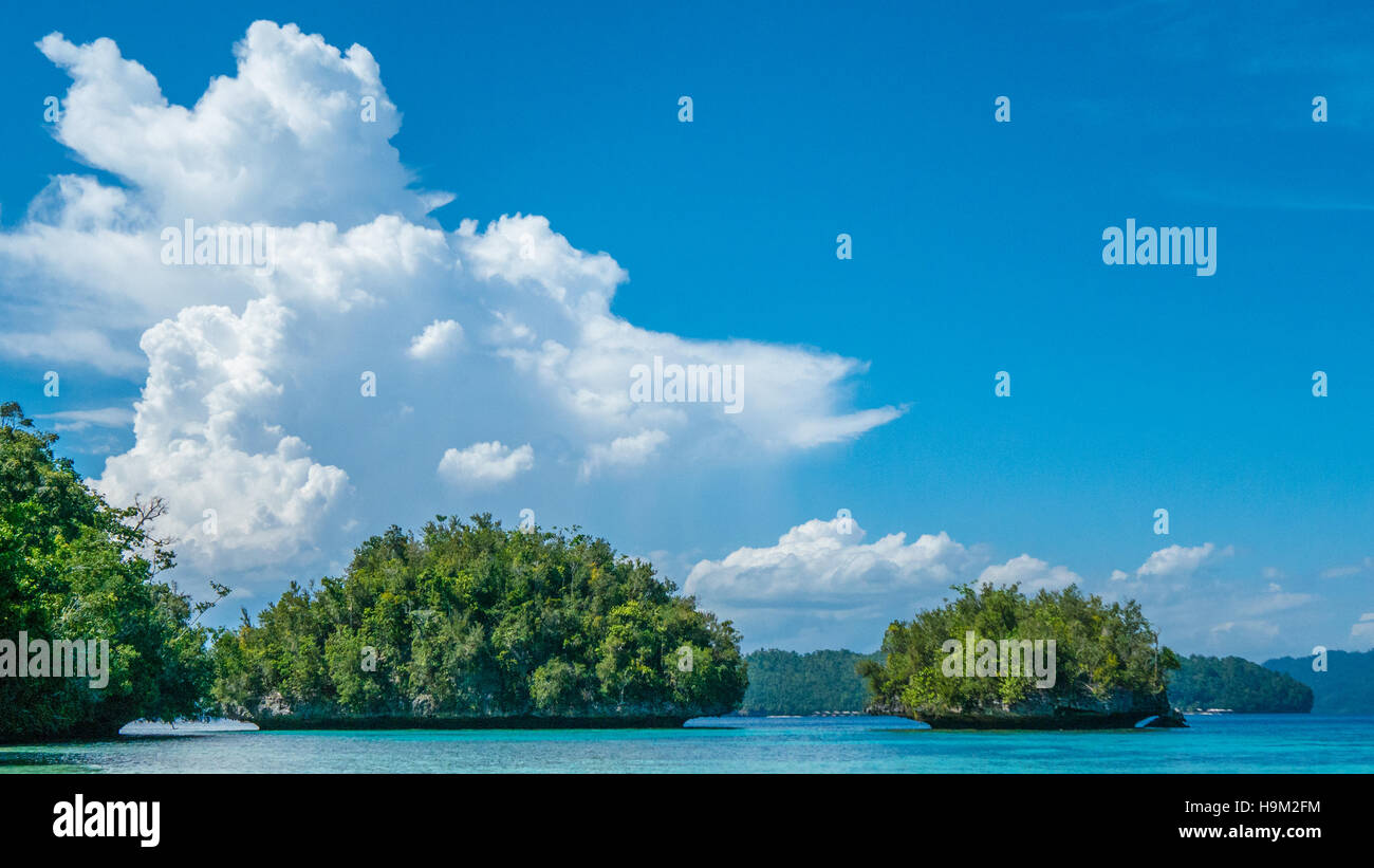 Green Rocks near Batu Lima, Biodiversity Resort, Gam Island, Doberai ...