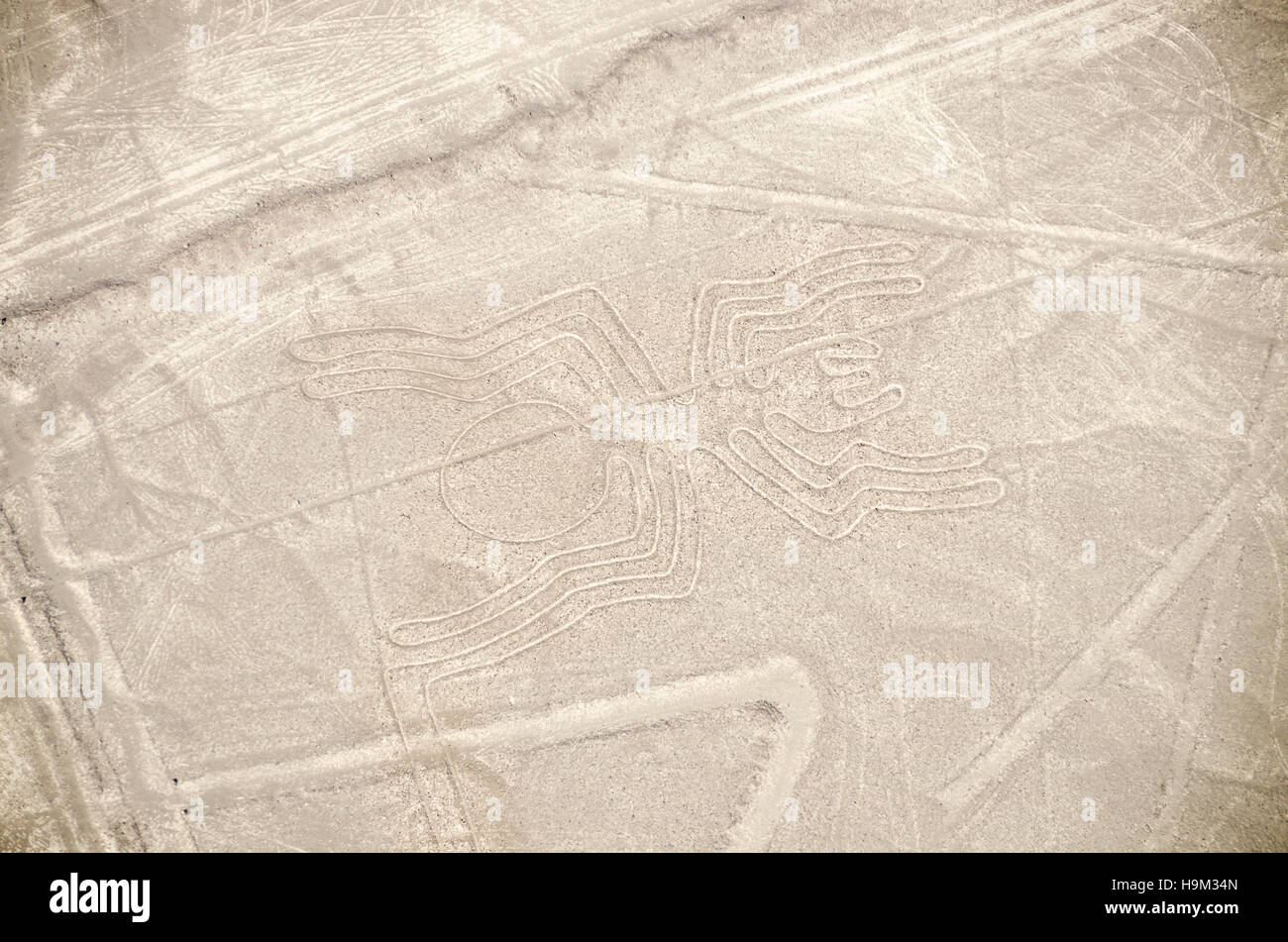 Peru, Nazca, Aerial view of geoglyphs of Nazca and Palpa, UNESCO World Heritage Stock Photo - Alamy