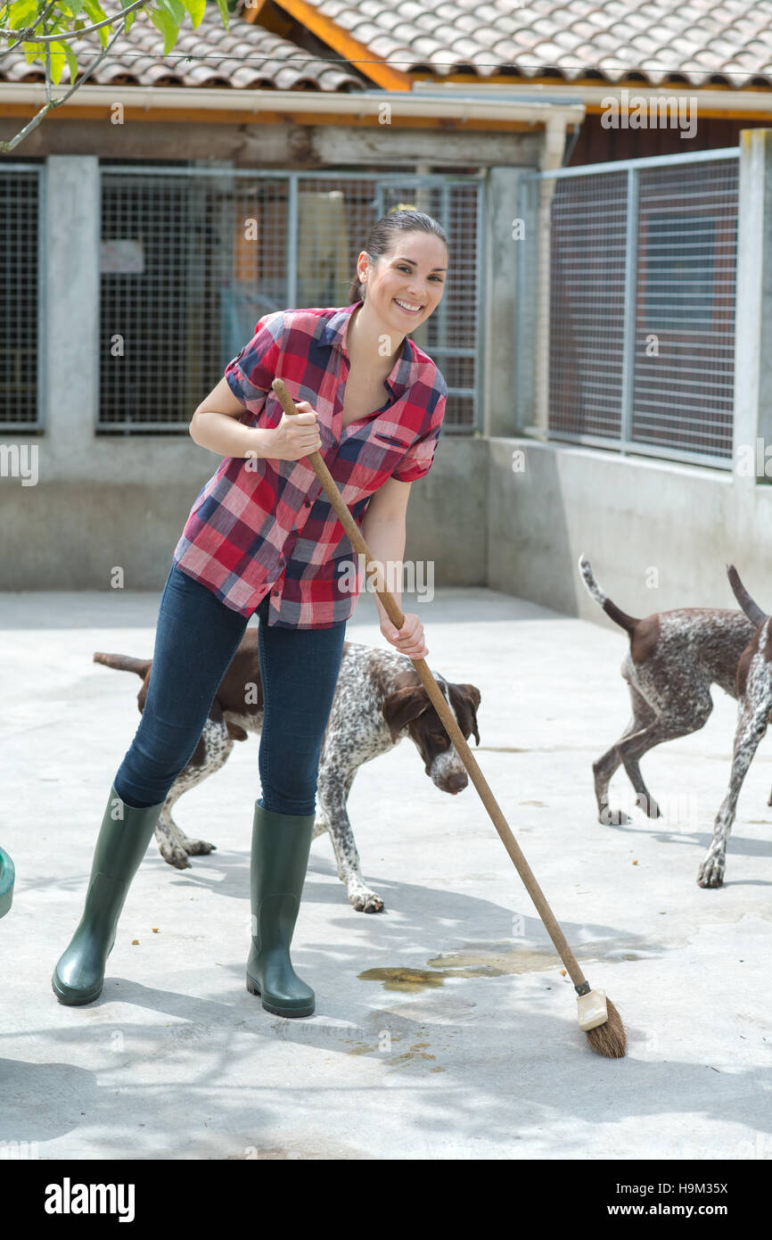 Dog shelter worker hi-res stock photography and images - Alamy