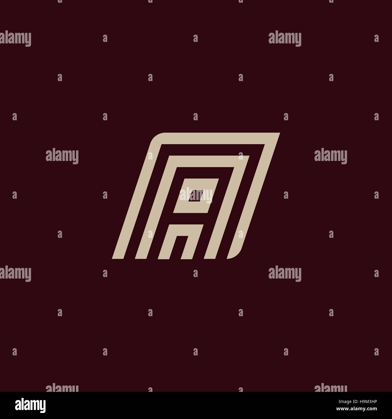 Isolated geometric vector white color alphabet letter a. Monogram ...