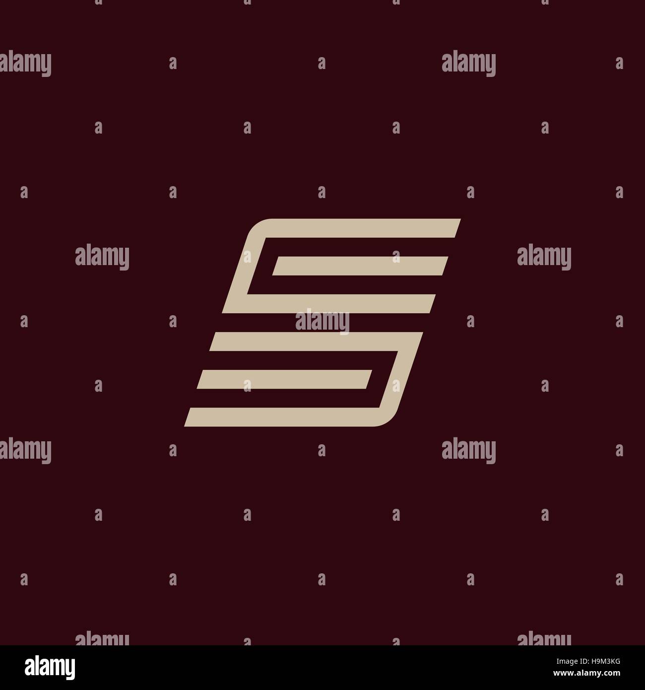 Isolated geometric vector white color alphabet letter s. Monogram ...
