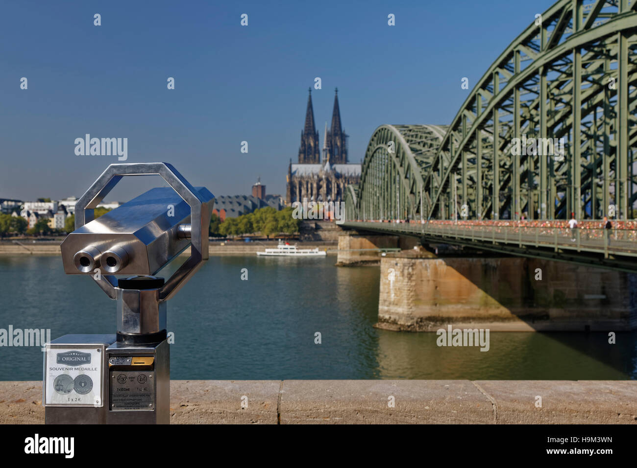 Germany, Cologne, view to Cologne Cathedral with Coin Operated ...