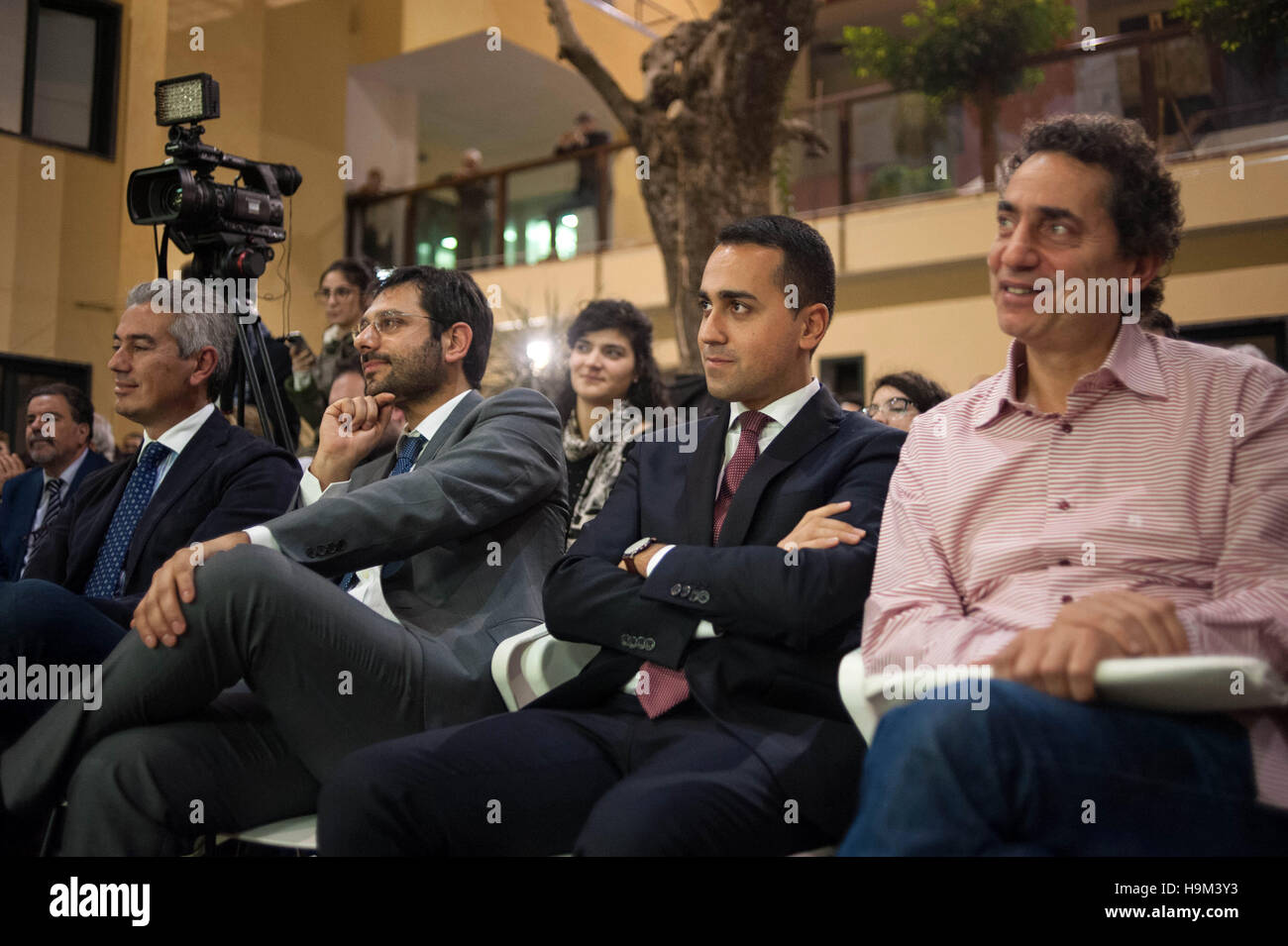 Salerno, Italy. 23rd Nov, 2016. Luigi Di Maio, a leader of the anti ...