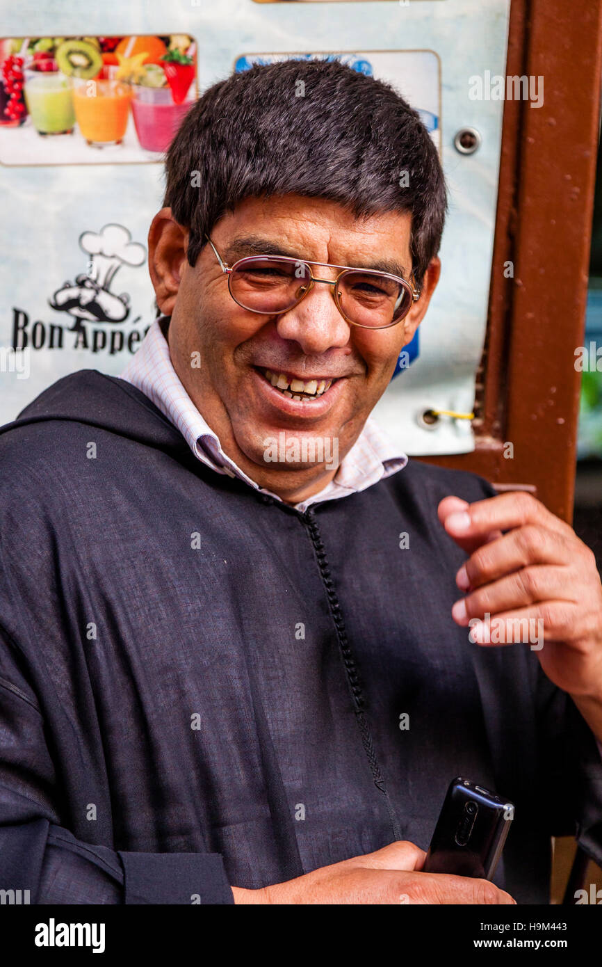 A Restaurant Owner Outside His Restaurant In The Medina, Fez el Bali ...