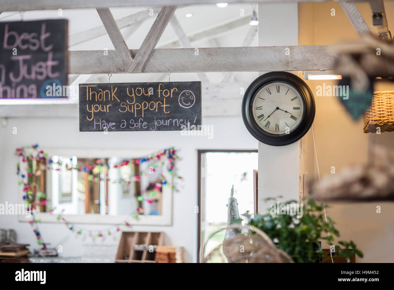 Chalkboard in a farm shop Stock Photo - Alamy