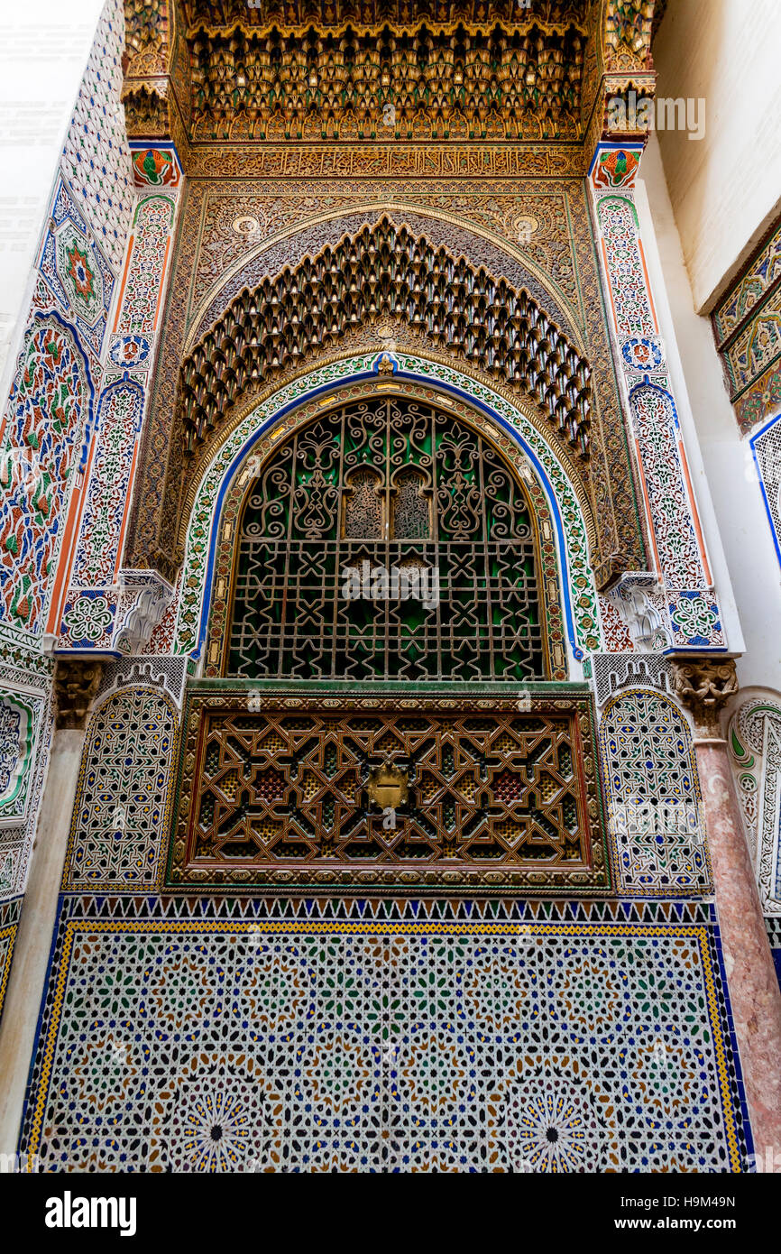Beautiful Architecture In The Medina (Fez el Bali), Fez, Morocco Stock ...