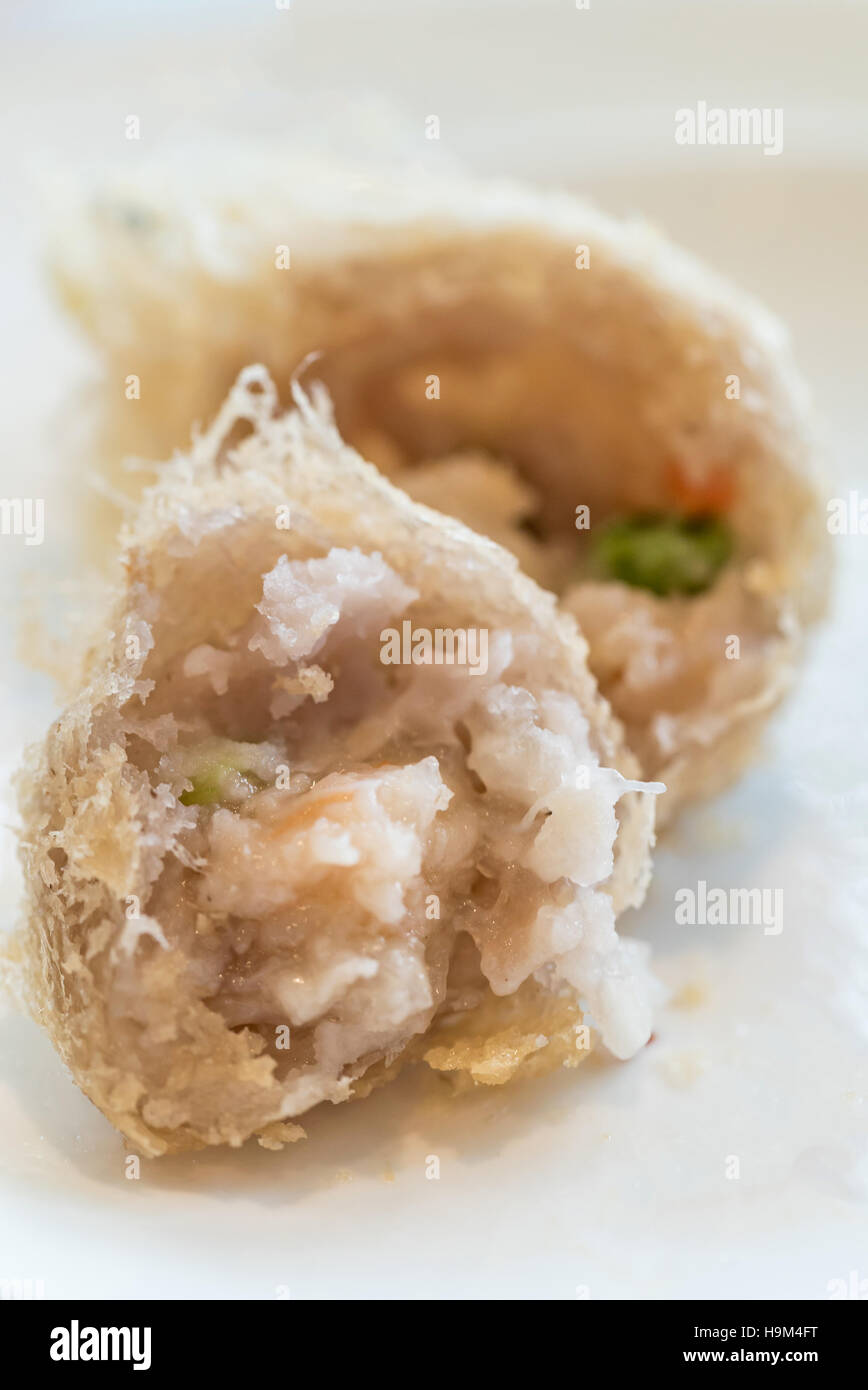 Chinese dim sum Fried taro dumplings - Chinese groumet cuisine Stock ...