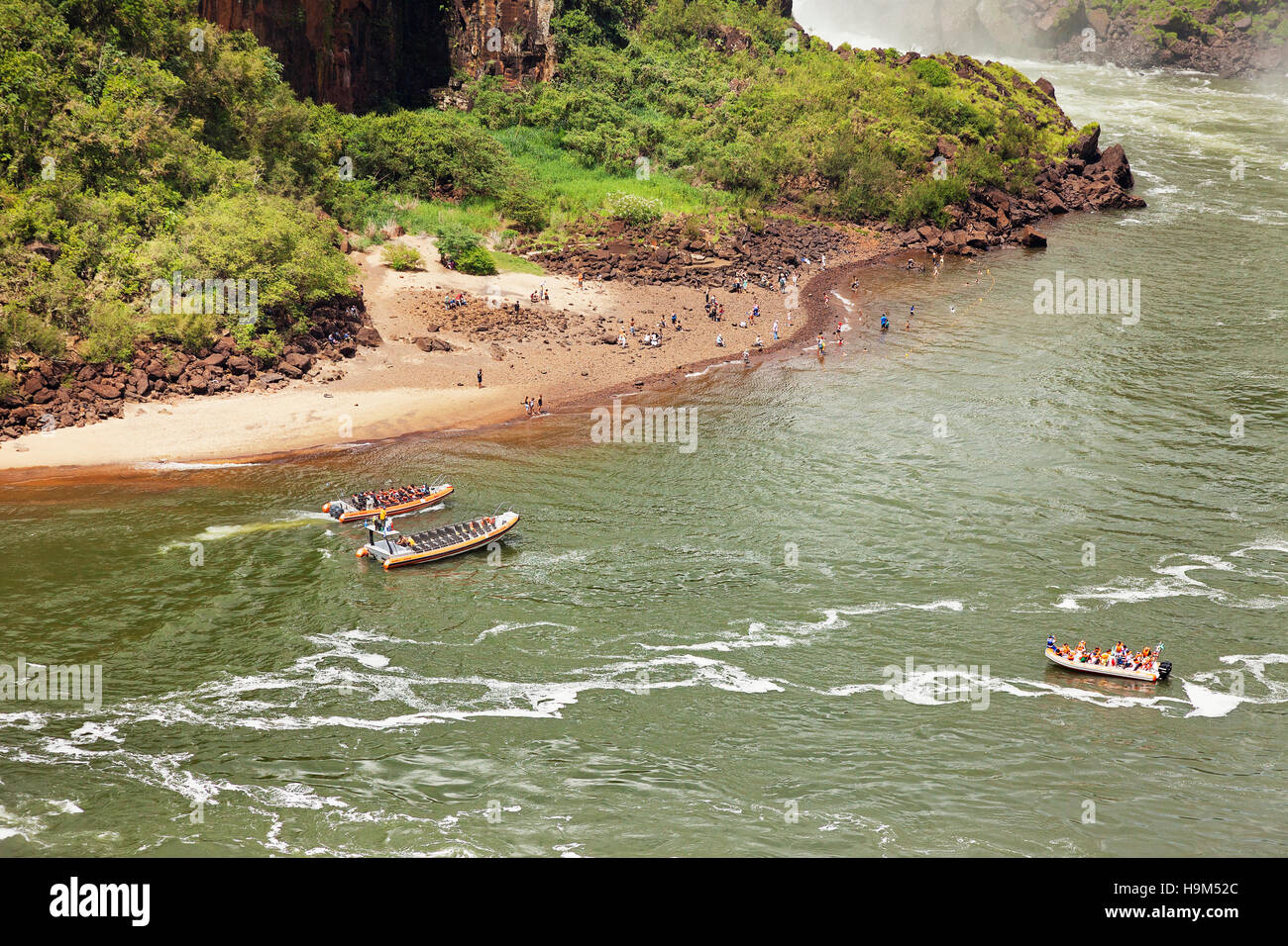 Brazil, Parana, Iguacu National Park, riverside of Iguacu Stock Photo ...