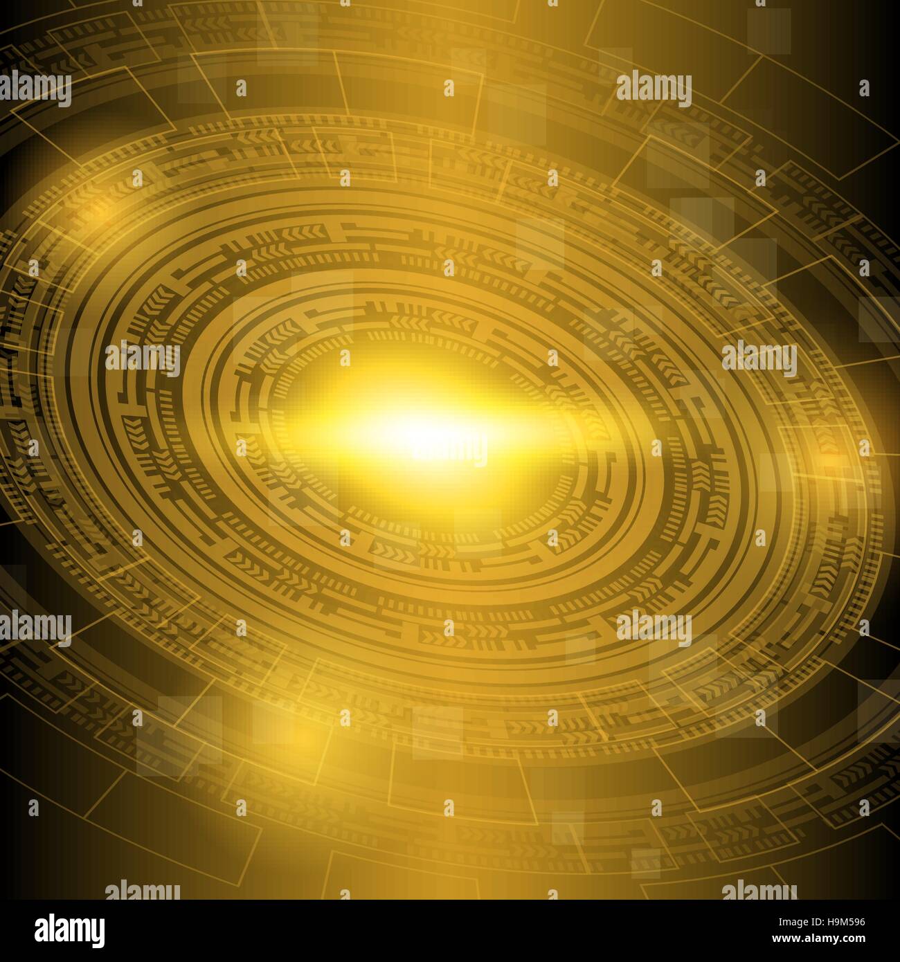 Abstract dark yellow technology background, stock vector Stock Vector ...