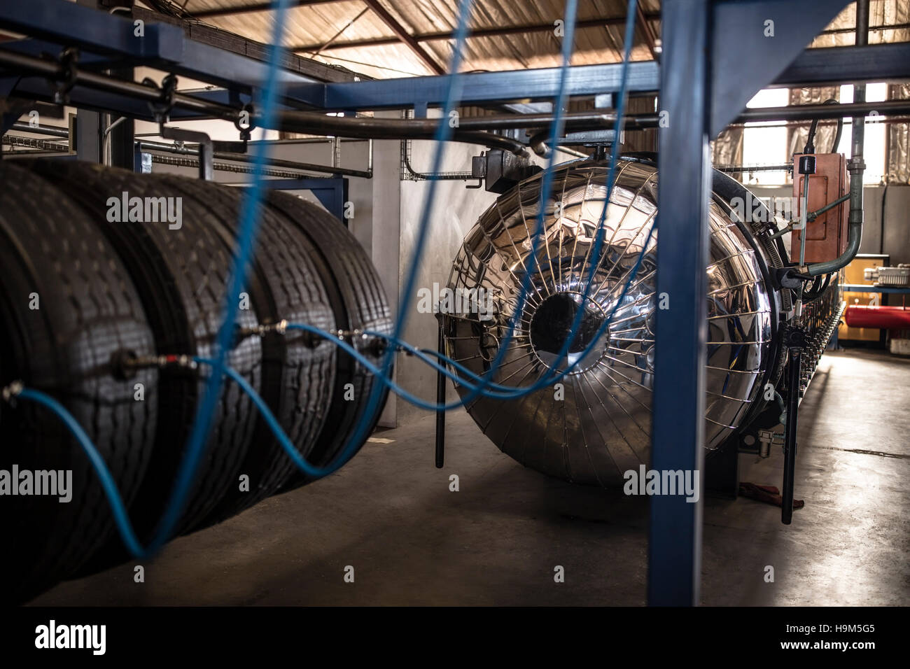 Tire repair factory Stock Photo - Alamy