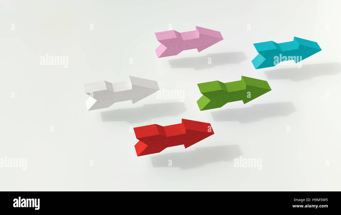 Arrows pointing direction hi-res stock photography and images - Alamy