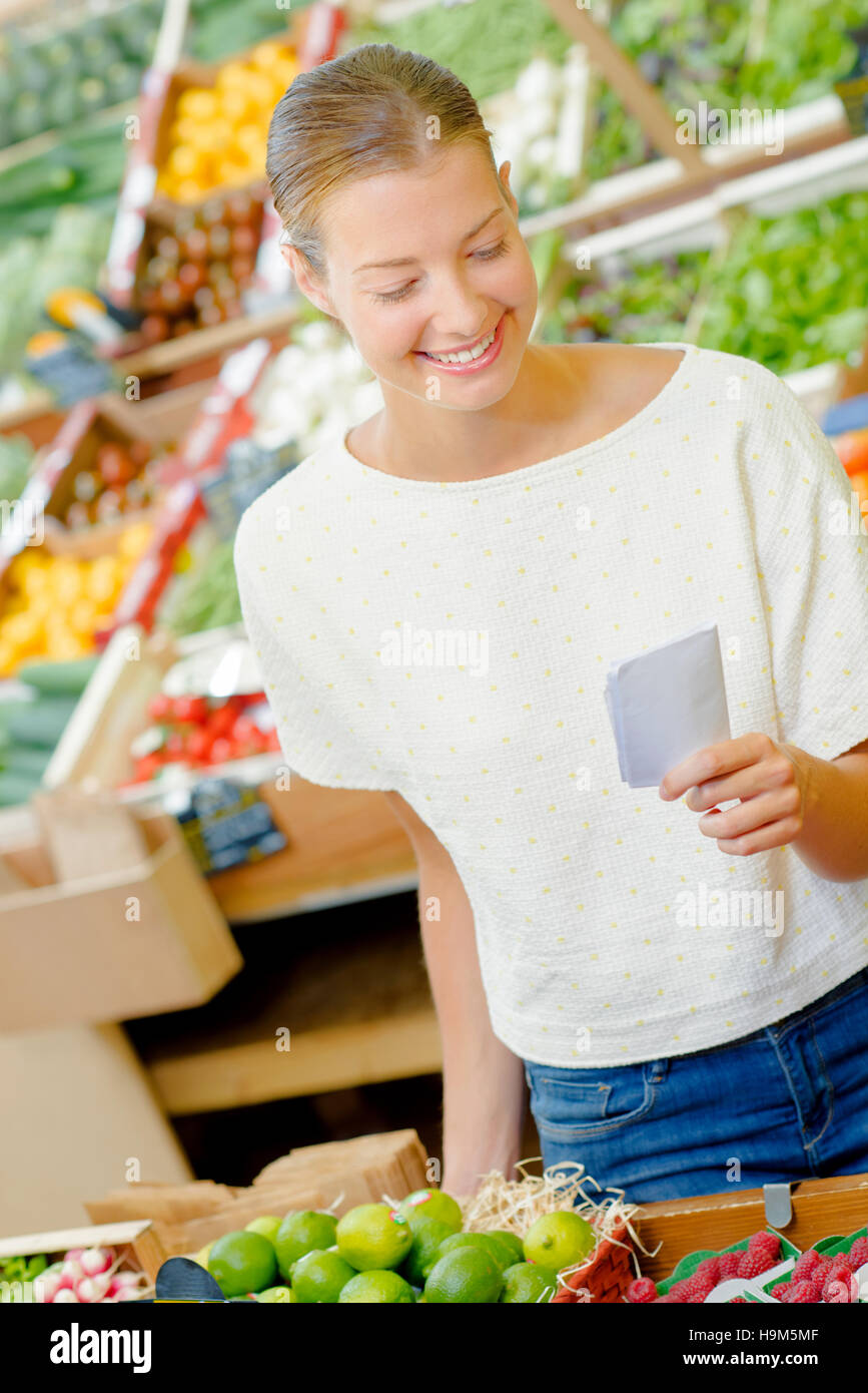 looking at the list Stock Photo - Alamy