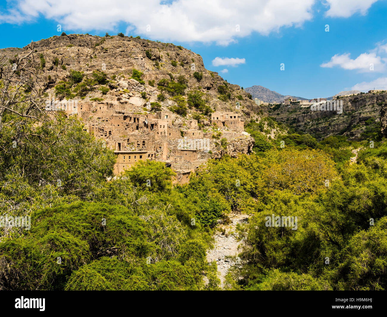 Oman, Jabal Akhdar, Abandoned village Wadi Bani Habin Stock Photo - Alamy