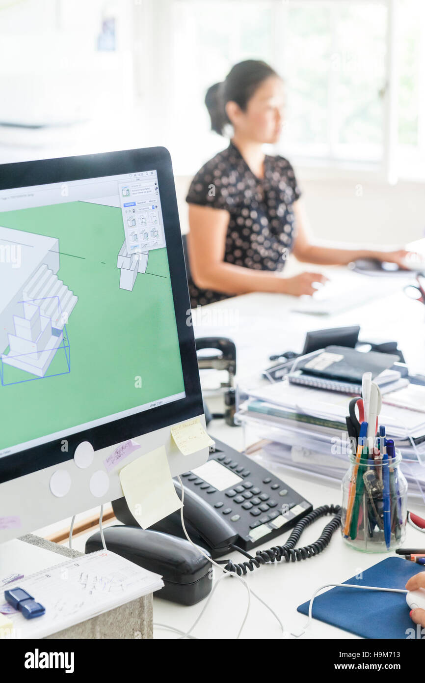 Working at landscape architecture office Stock Photo - Alamy