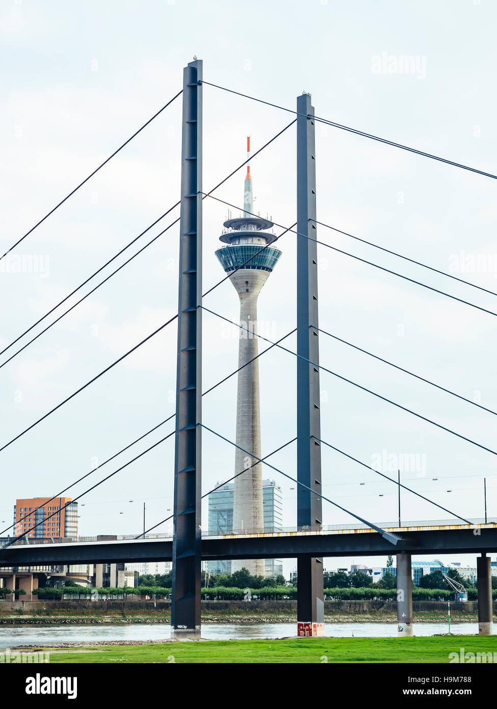 Rhine tower and rheinknie bridge hi-res stock photography and images ...