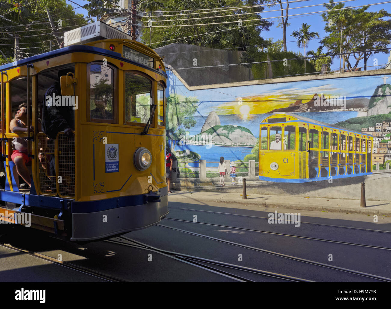 Brazil, City of Rio de Janeiro, The Santa Teresa Tram Stock Photo - Alamy