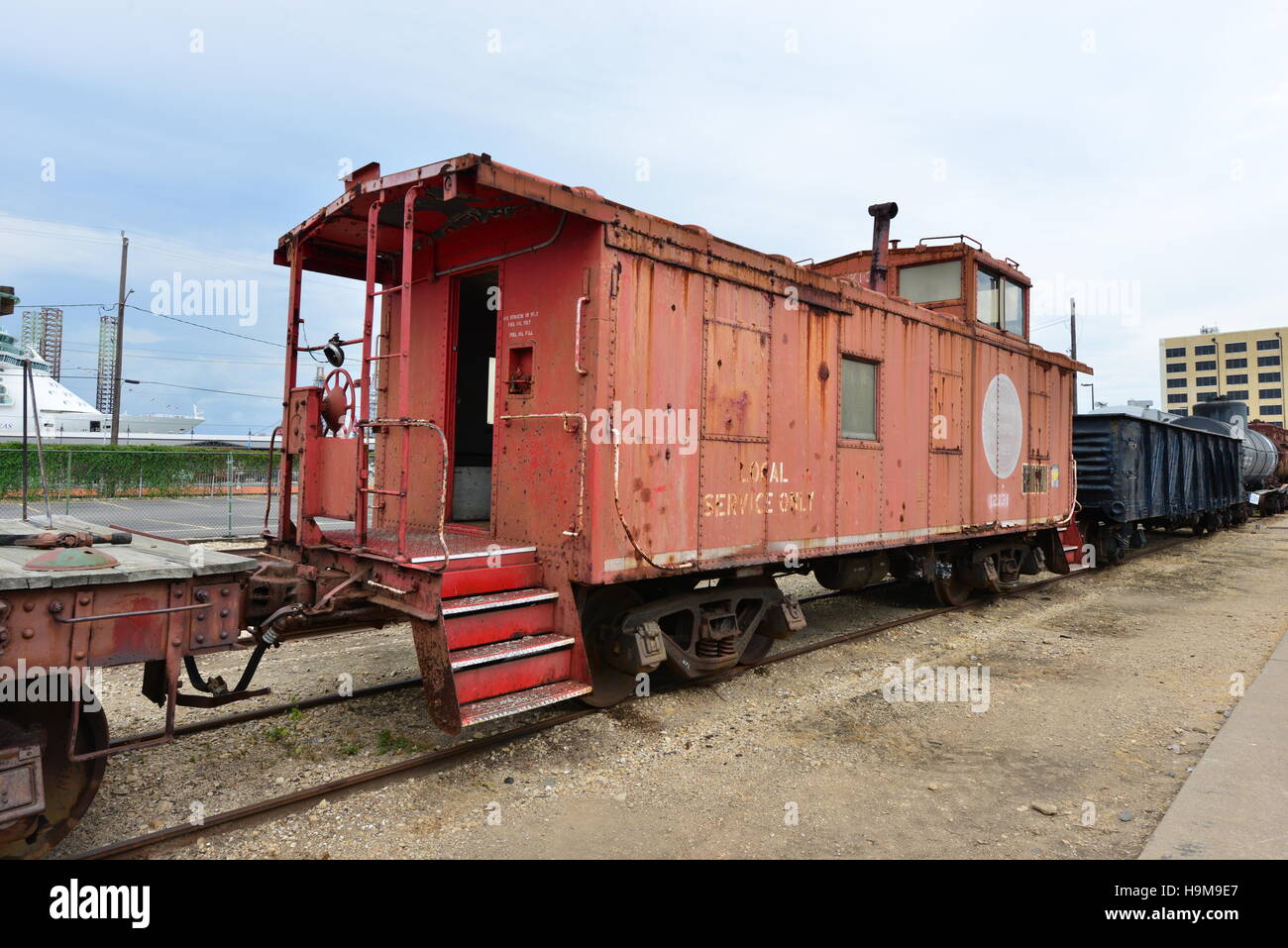 A vintage Caboose at a railway siding in America Stock Photo - Alamy
