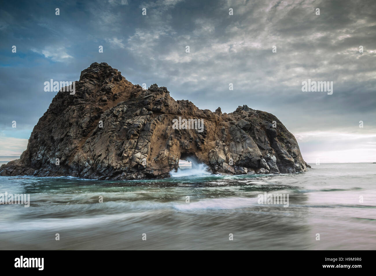 Key Hole Rock in Pfeiffer Beach,Big Sur California Stock Photo - Alamy