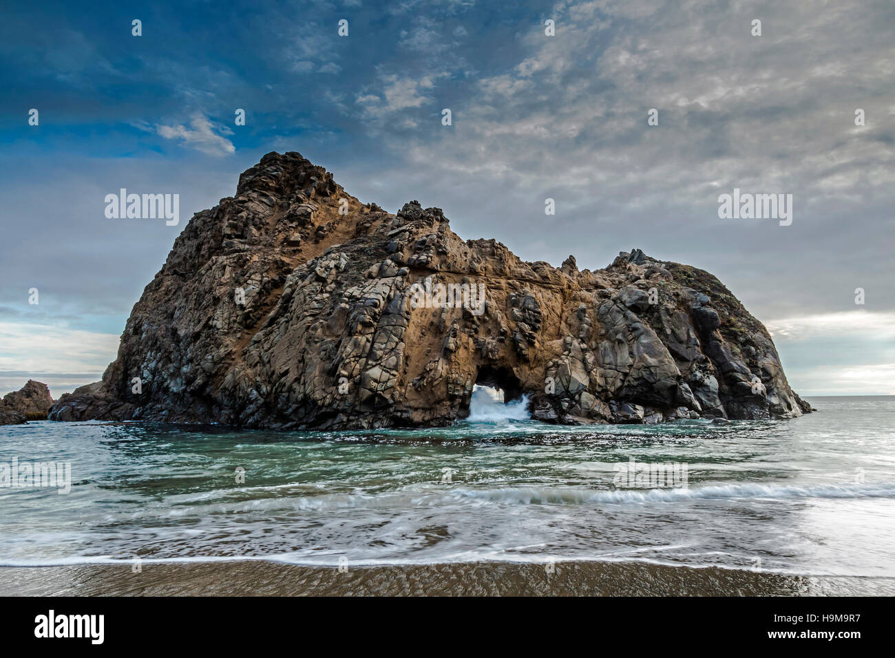 Key Hole Rock in Pfieffer beach,Big Sur,California Stock Photo - Alamy