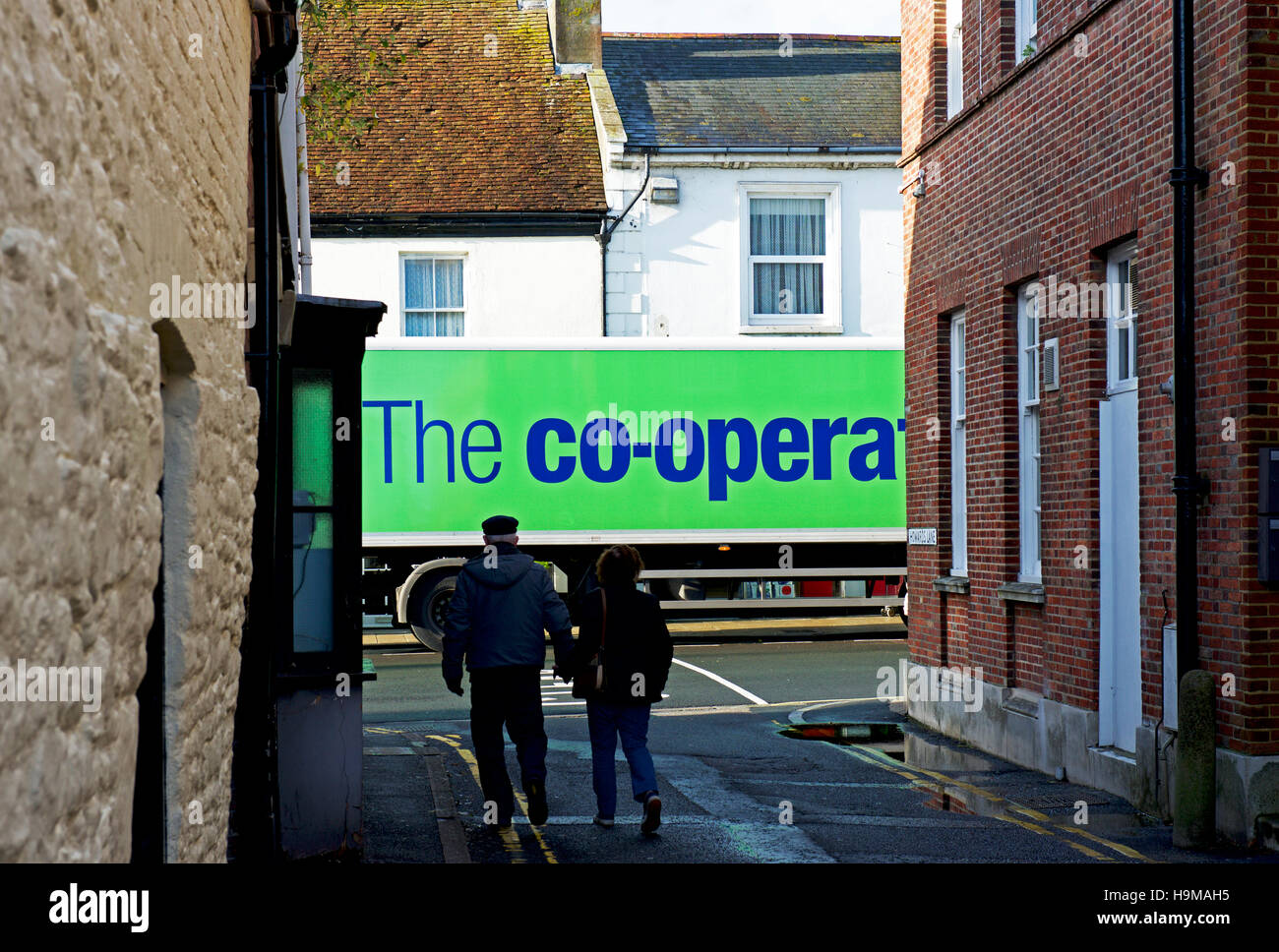 Co-op delivery lorry, parked on street, England UK Stock Photo - Alamy