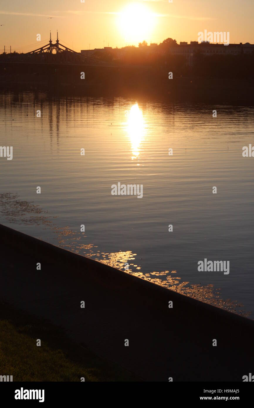 Sunset reflected over river hi-res stock photography and images - Alamy