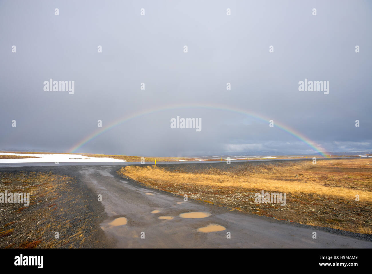 Iceland winter rainbow hi-res stock photography and images - Alamy