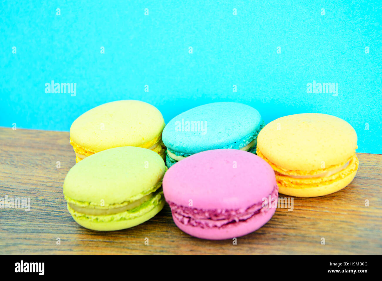 Sweet and Colourful French Macaroons. Studio Photo Stock Photo - Alamy