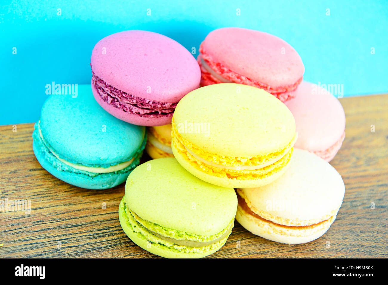 Sweet and Colourful French Macaroons. Studio Photo Stock Photo - Alamy