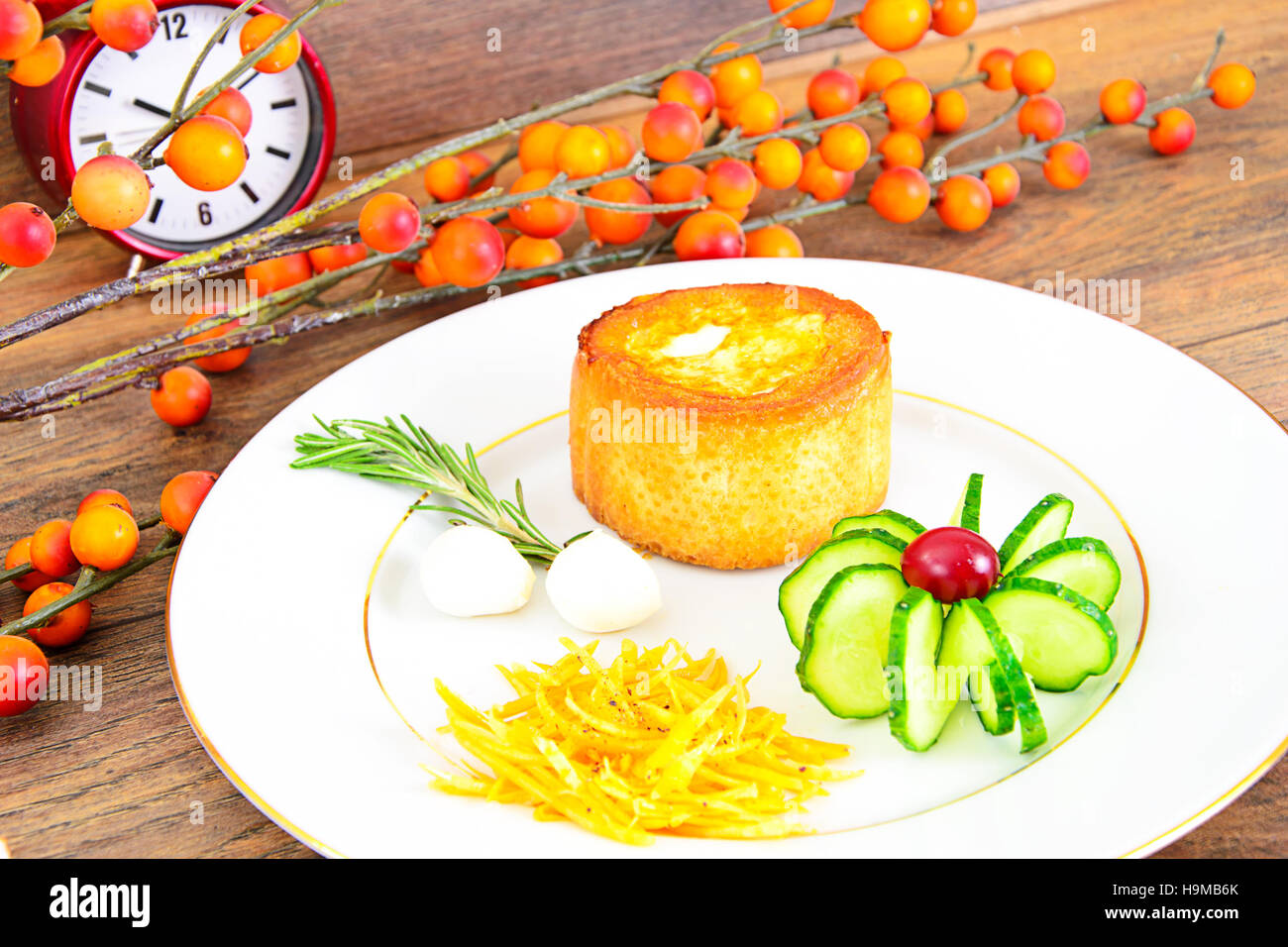 Diet and Healthy Eating: Breakfast with Eggs in Fondant Baguette ...