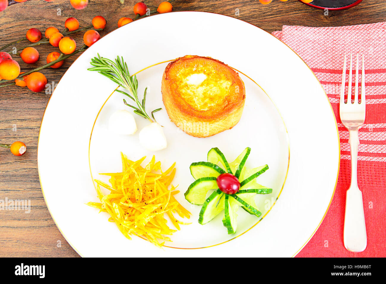 Diet and Healthy Eating: Breakfast with Eggs in Fondant Baguette ...