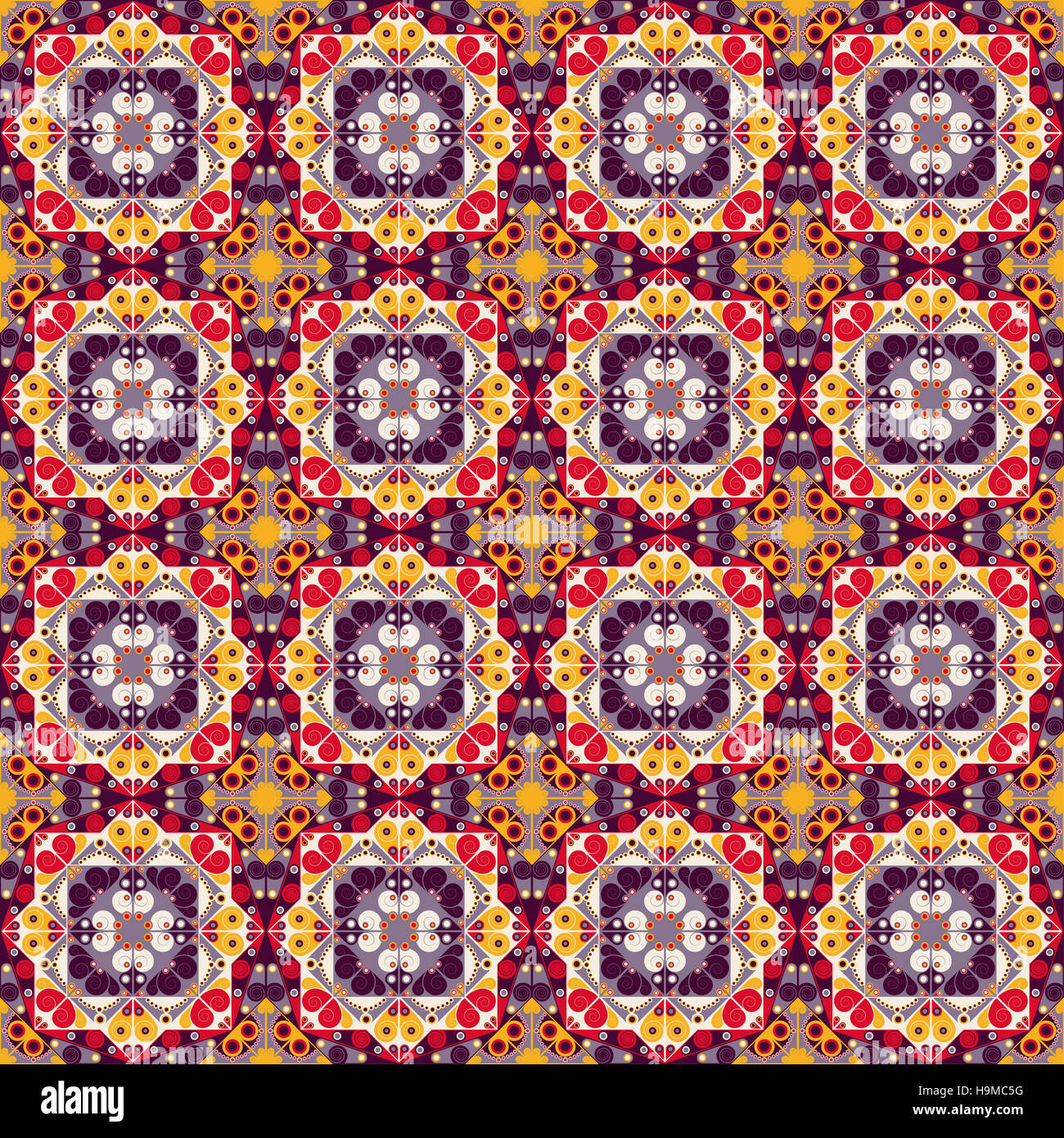 Seamless pattern. Colorful ethnic ornament. Arabesque style Stock Photo ...