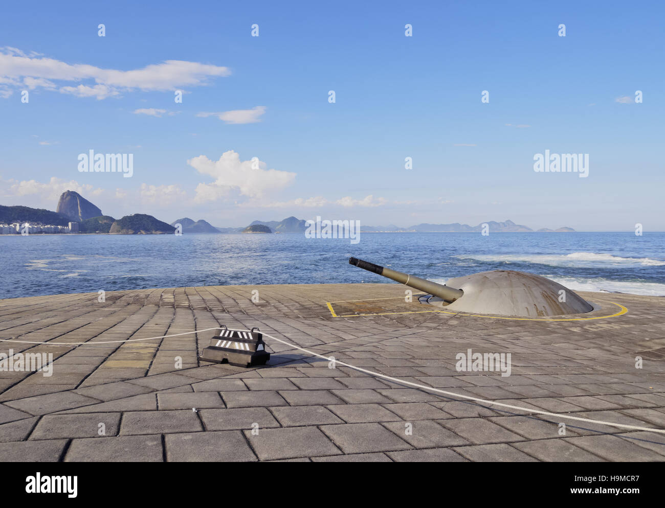 Brazil, City of Rio de Janeiro, View of the Fort Copacabana with the ...