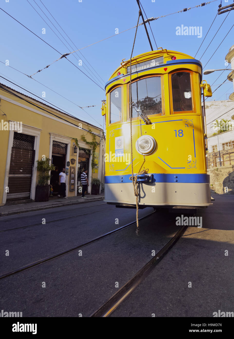 Brazil, City of Rio de Janeiro, The Santa Teresa Tram near Largo dos ...