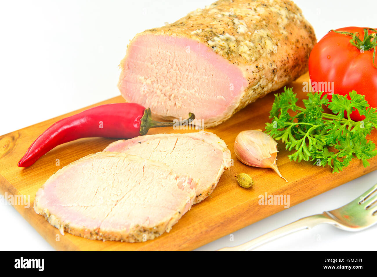 Cold Boiled Pork with Spice. Studio Photo Stock Photo - Alamy