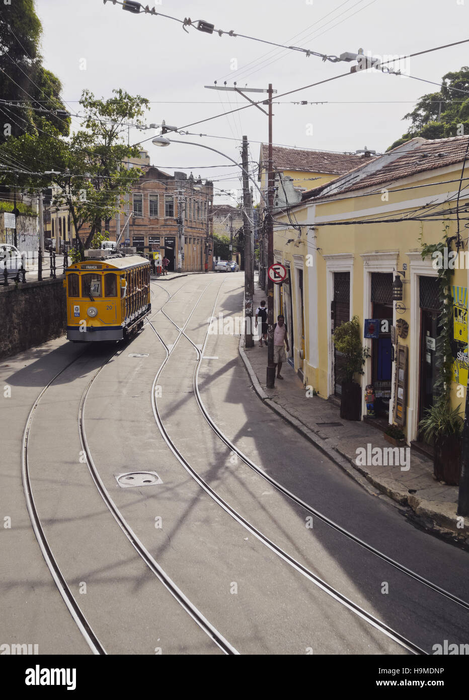 Brazil, City of Rio de Janeiro, The Santa Teresa Tram near Largo dos ...