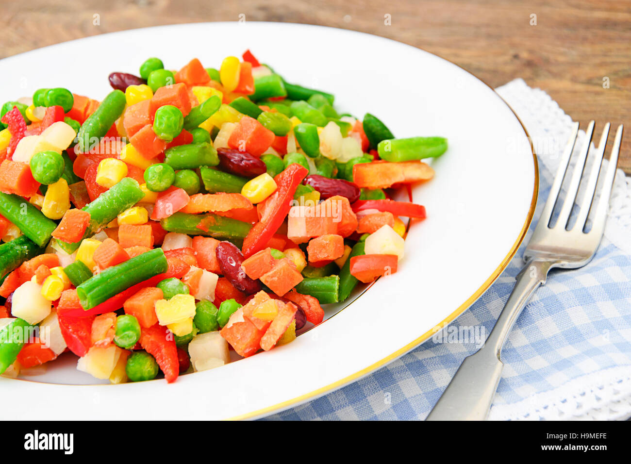 Mexican Mix of Vegetables. Tomatoes, Beans, Celery Root, Green Beans ...