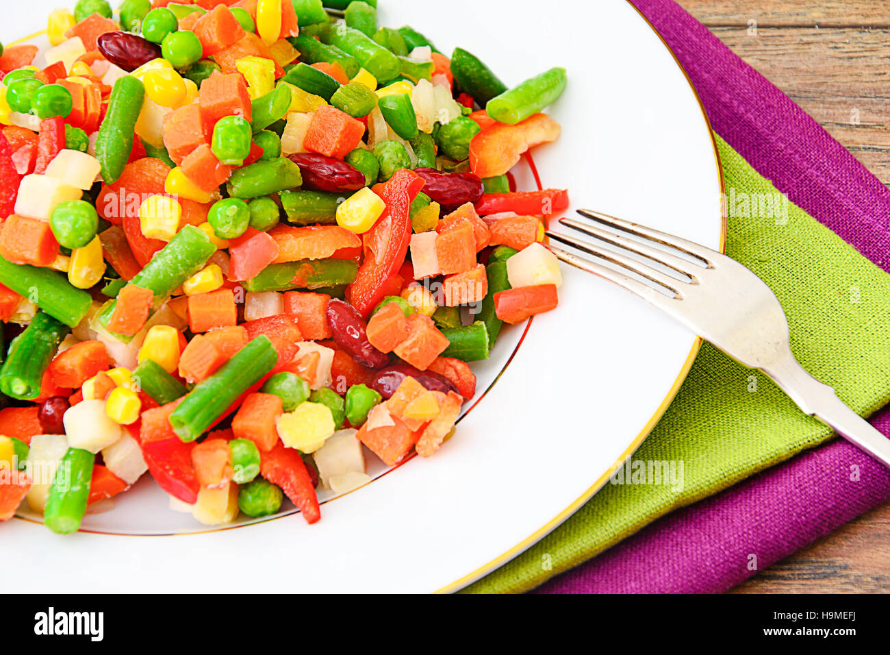 Mexican Mix of Vegetables. Tomatoes, Beans, Celery Root, Green Beans ...