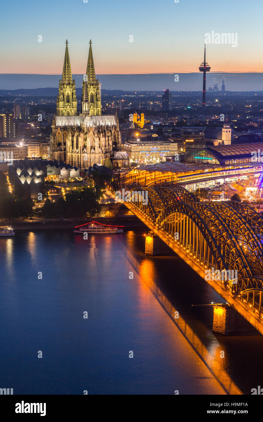 Cologne Cathedral aerial view, Cologne, Germany Stock Photo - Alamy