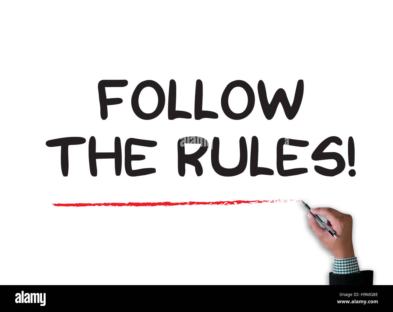 Follow The Rules! Stock Photo - Alamy
