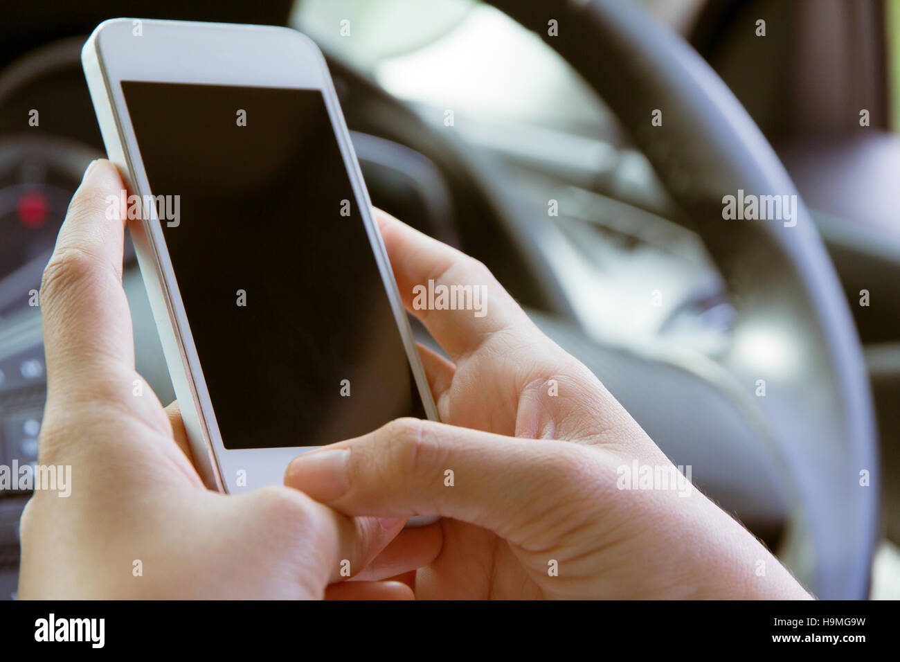 phone call in the car Stock Photo - Alamy