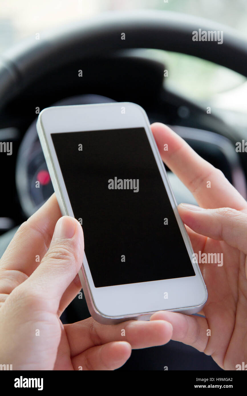 phone call in the car Stock Photo - Alamy