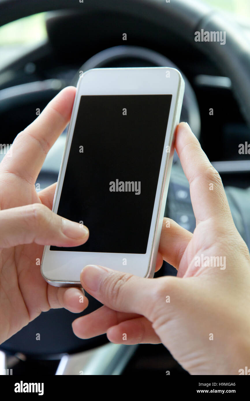 phone call in the car Stock Photo - Alamy