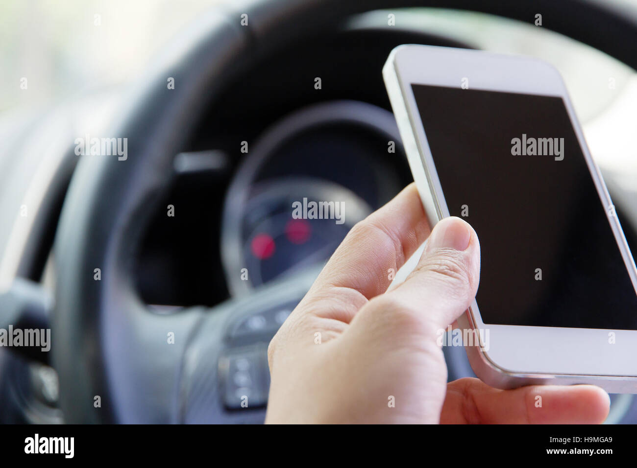 phone call in the car Stock Photo - Alamy