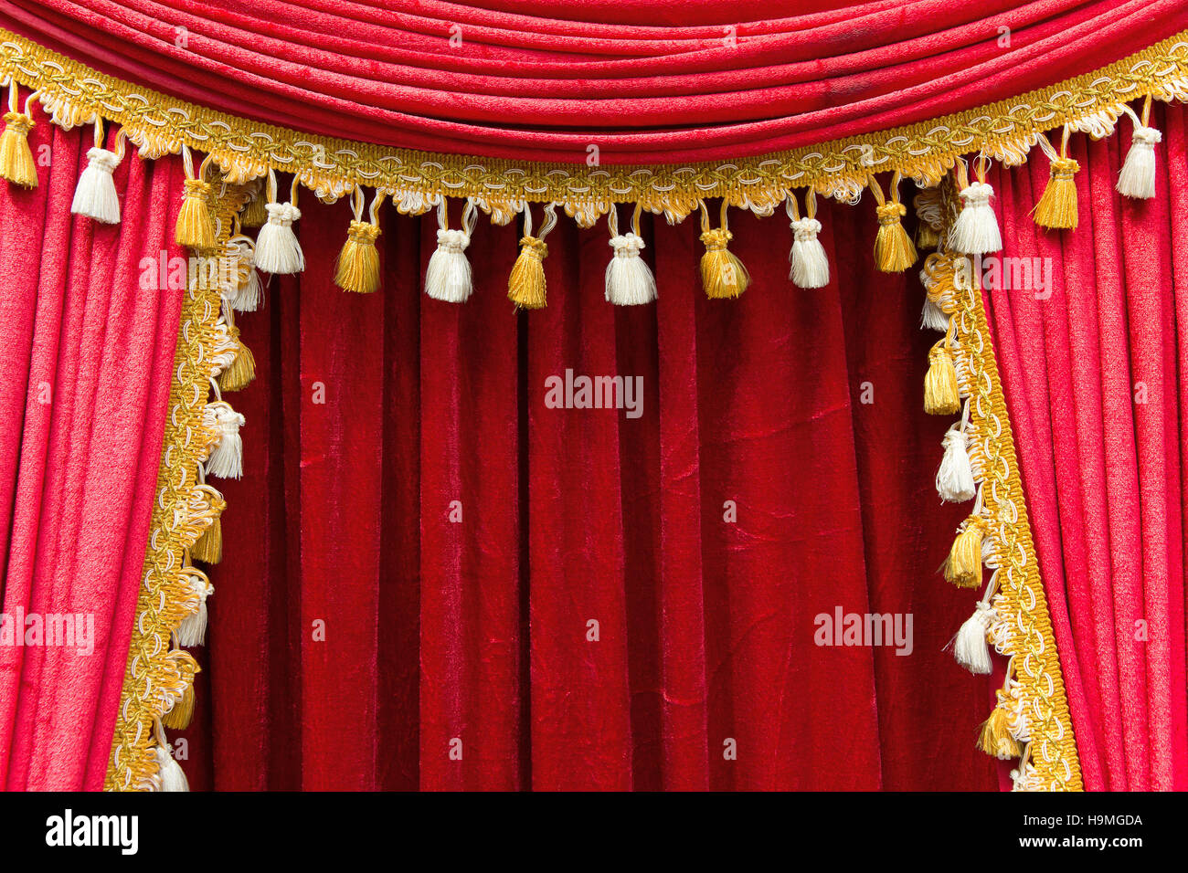 Red theater curtain background Stock Photo - Alamy