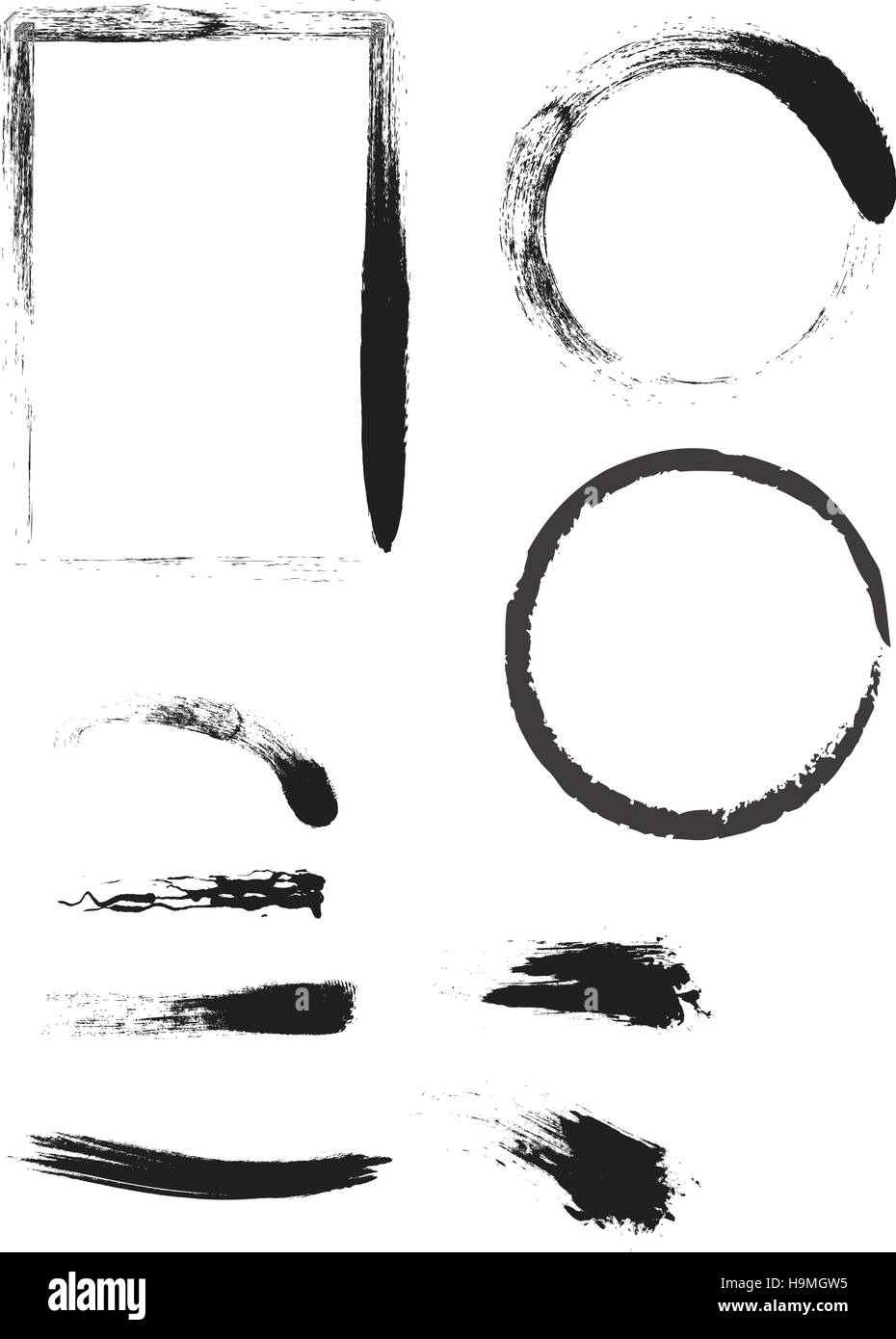 Paint Texture Element Set Stock Vector Image & Art - Alamy